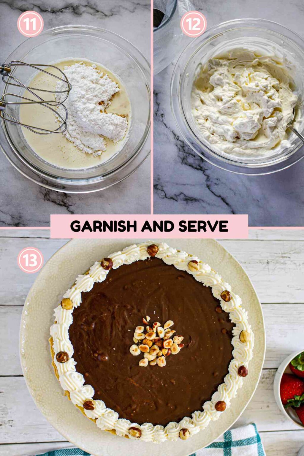 Creamy Nutella Tart with Toasted Hazelnuts