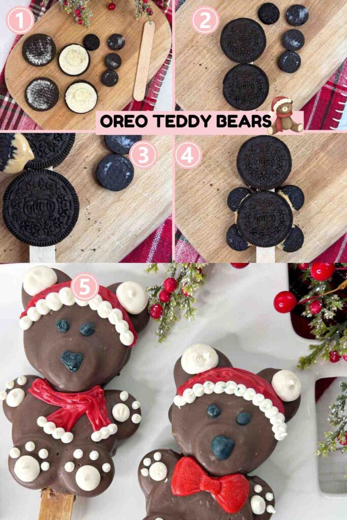Festive Oreo Teddy Bears for Your Holiday Table