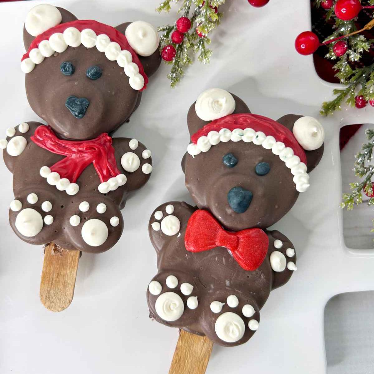 Festive Oreo Teddy Bears for Your Holiday Table