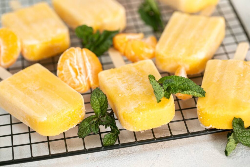 Champagne Mandarin Coconut Popsicles